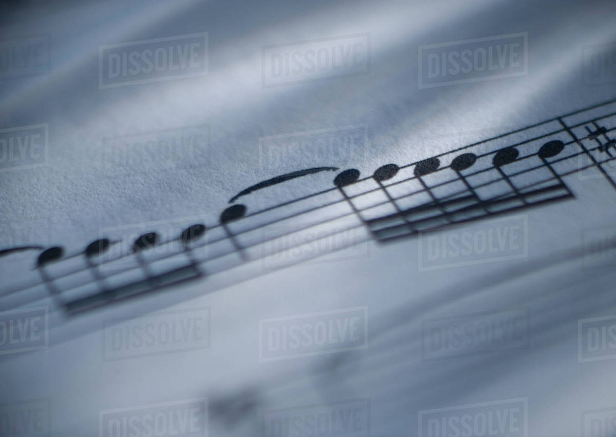 Close up of sheet music - Royalty-free Stock Photo | Dissolve