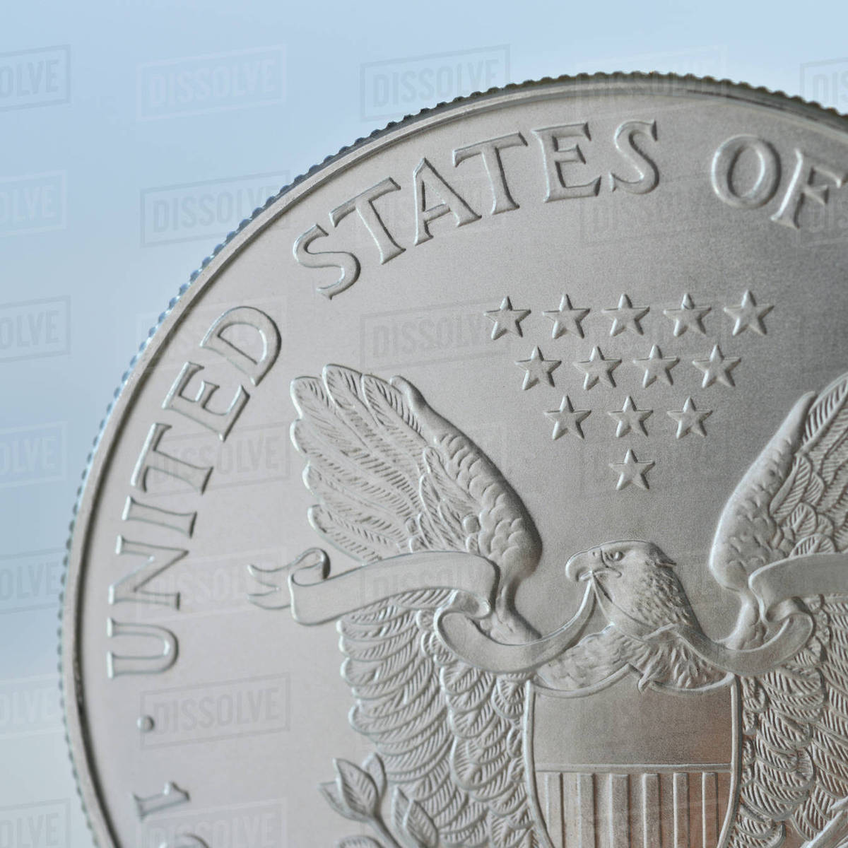 Close up of silver coin - Royalty-free Stock Photo | Dissolve