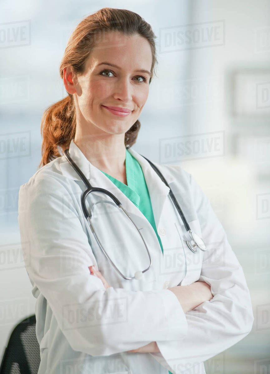 Portrait of female doctor - Royalty-free Stock Photo | Dissolve