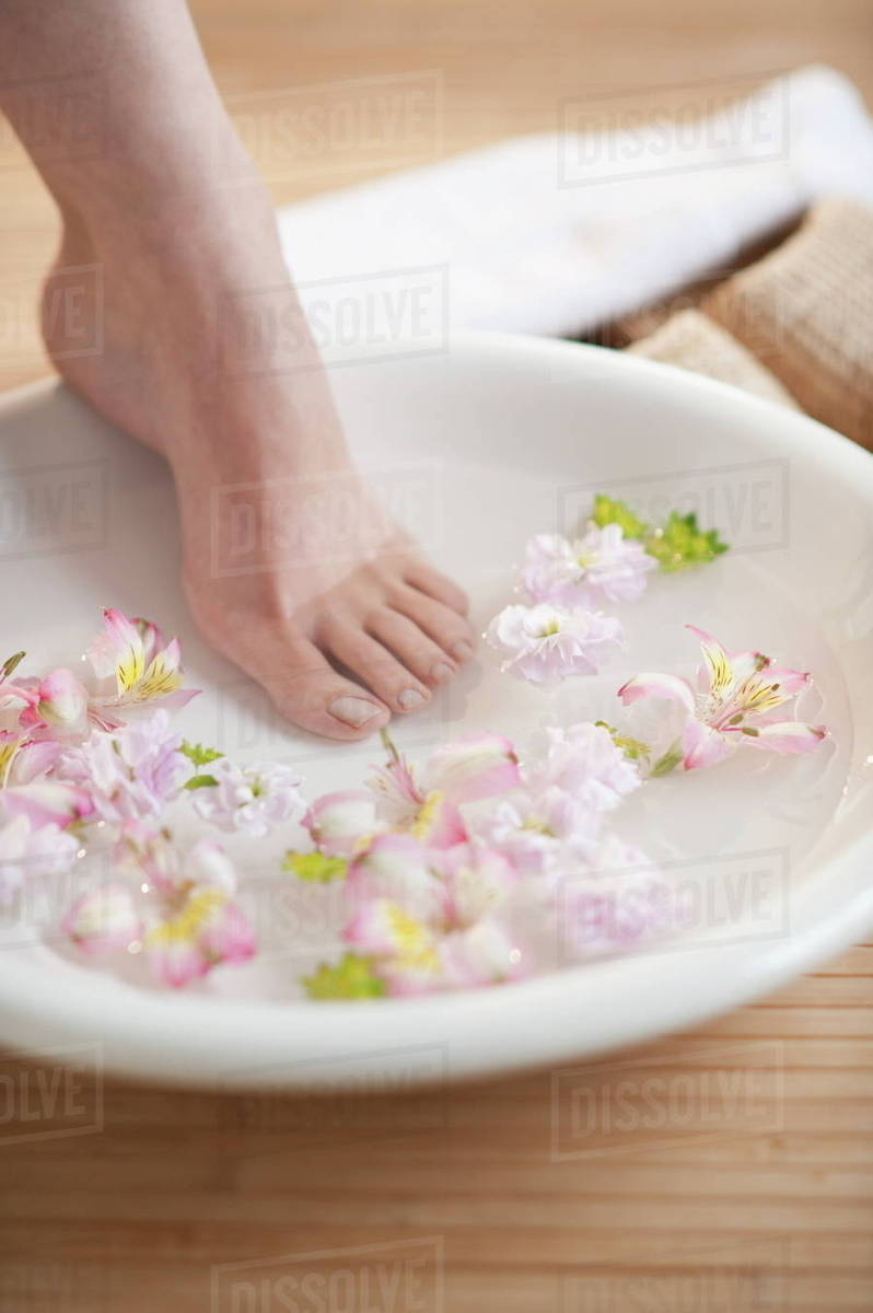 Close-up of woman's foot having spa treatment - Royalty-free Stock ...