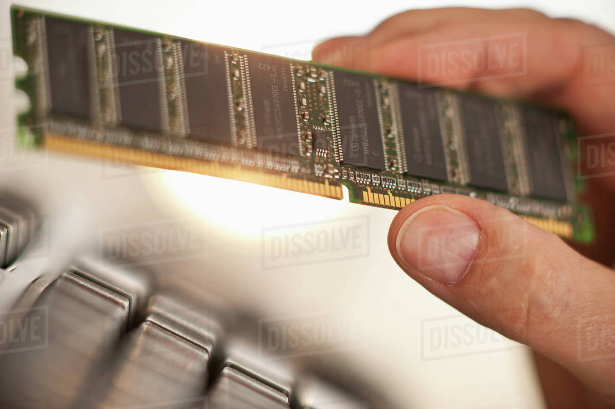 Hand holding computer chips - Royalty-free Stock Photo | Dissolve