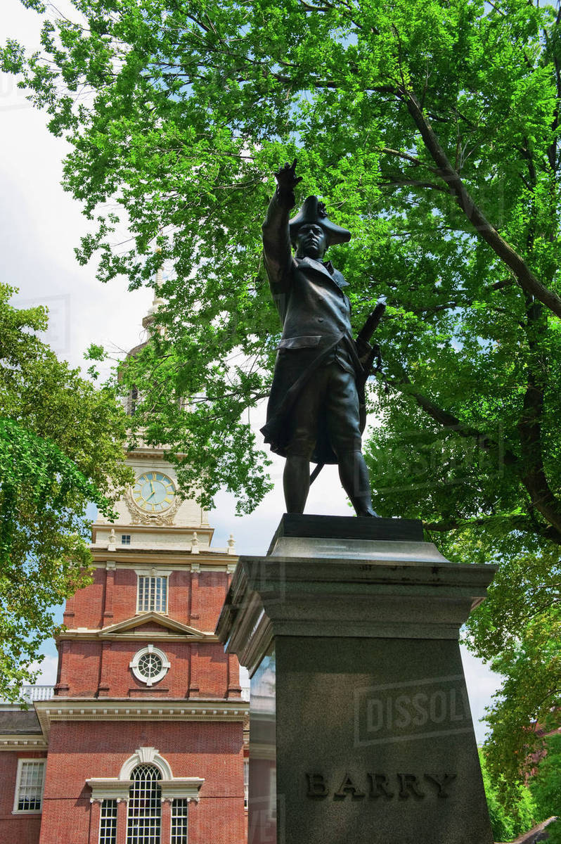 Statue of Commodore Barry - Stock Photo - Dissolve