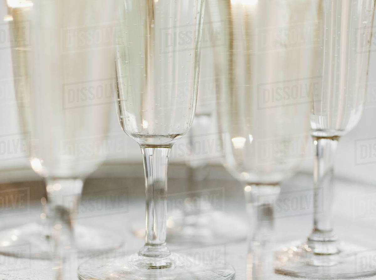 Glasses of champagne, close-up, still life - Royalty-free Stock Photo ...
