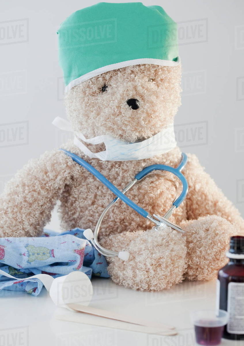 Teddy bear with medical equipment - Royalty-free Stock Photo | Dissolve