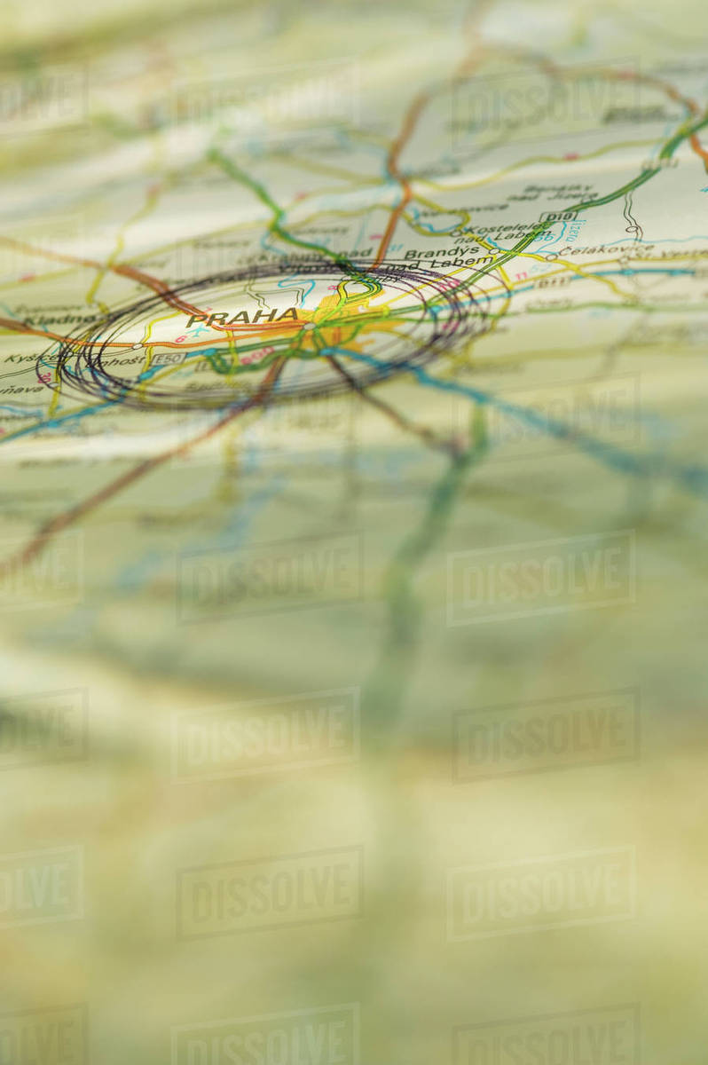 Close up of map location - Royalty-free Stock Photo | Dissolve