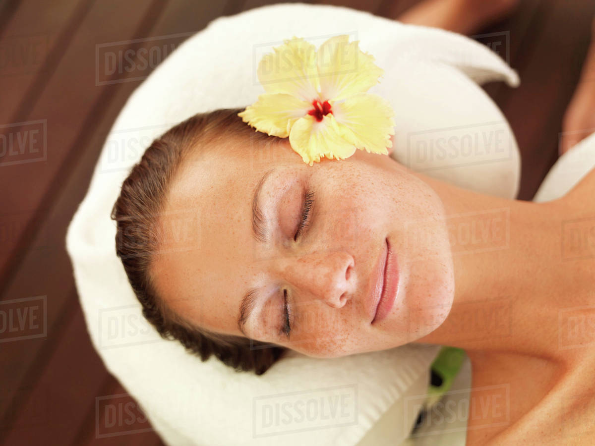 Woman relaxing in spa - Royalty-free Stock Photo | Dissolve