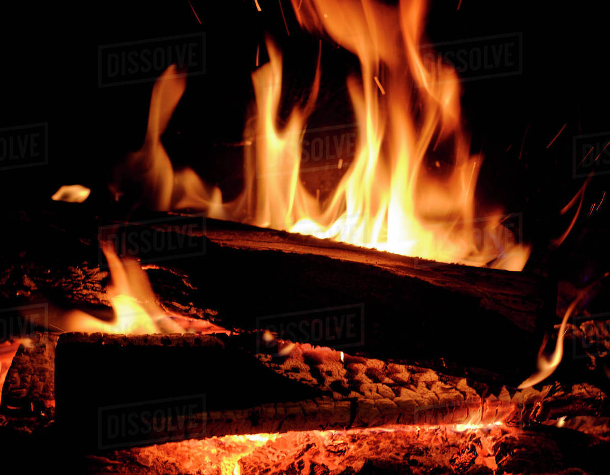 Close-up of fireplace - Royalty-free Stock Photo | Dissolve