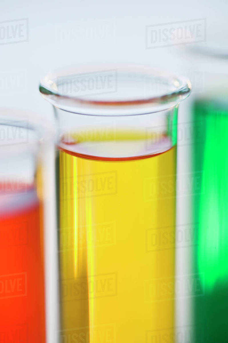 Multi-colored liquids in vials - Royalty-free Stock Photo | Dissolve