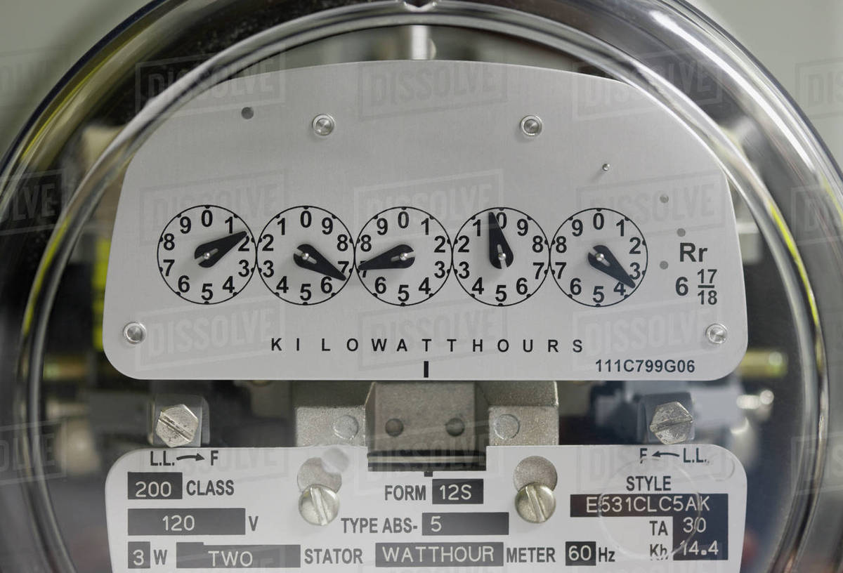 Close up of electrical meter - Royalty-free Stock Photo | Dissolve