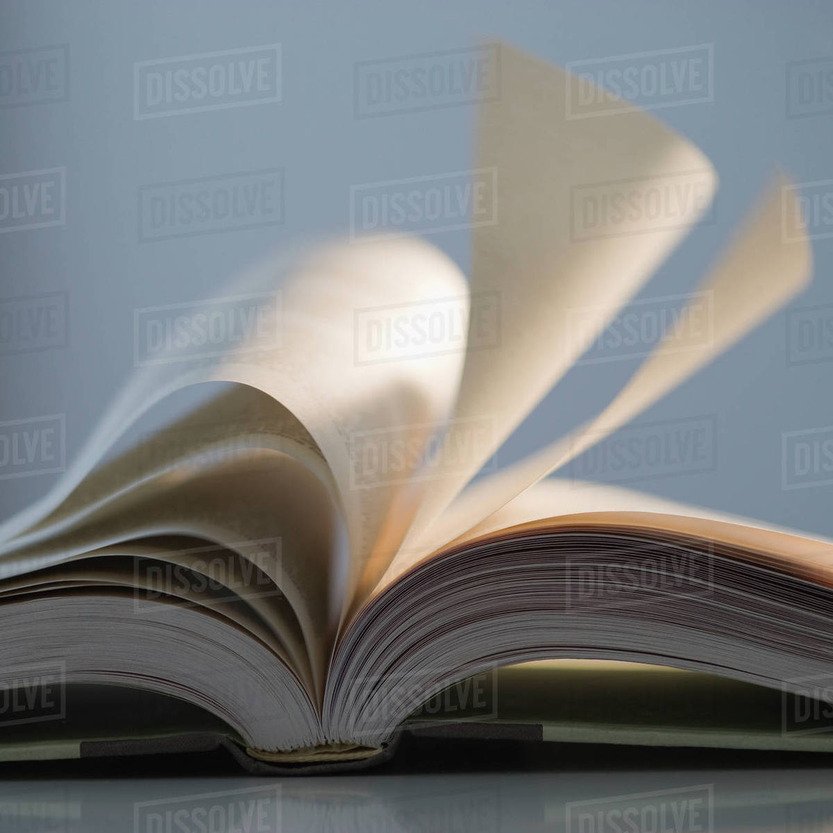 Pages of open book splaying - Royalty-free Stock Photo | Dissolve