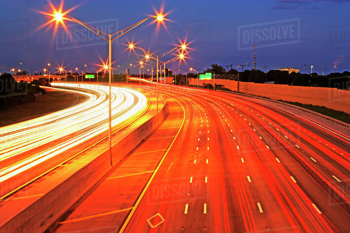 Streaming highway traffic - Royalty-free Stock Photo | Dissolve