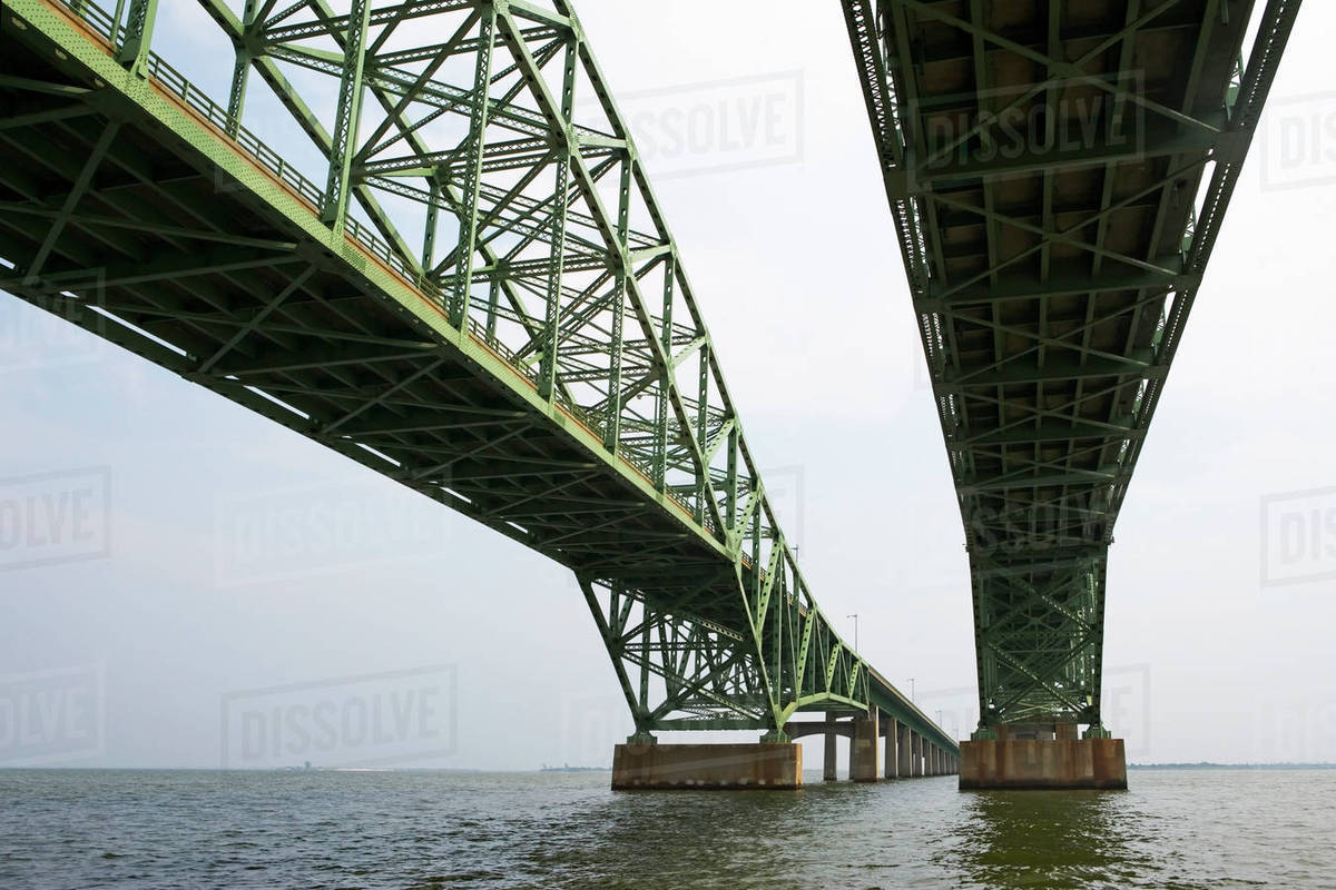 Identical steel bridges - Stock Photo - Dissolve
