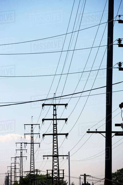 Electricity pylons - Royalty-free Stock Photo | Dissolve
