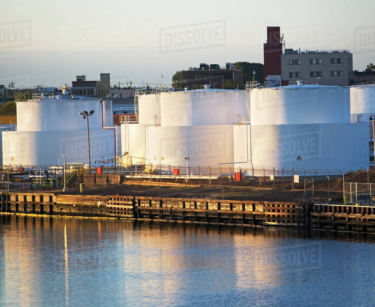 Oil storage containers - Royalty-free Stock Photo | Dissolve