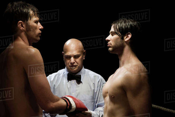 Referee checking boxer’s gloves - Stock Photo - Dissolve
