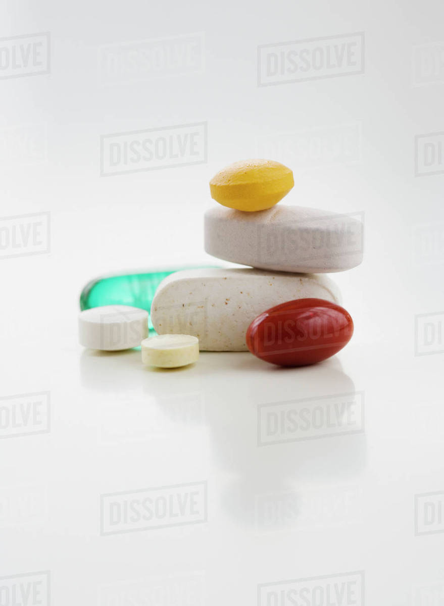 Close up of assorted pills - Royalty-free Stock Photo | Dissolve