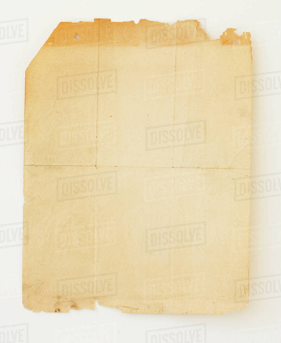 Old piece of paper with crease lines - Royalty-free Stock Photo | Dissolve