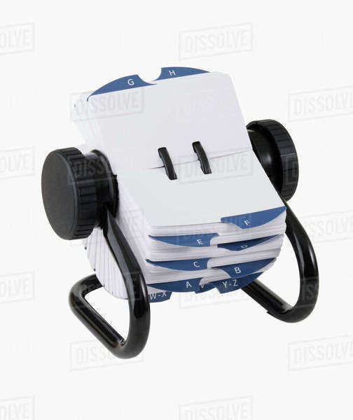 Close up of circular card file - Royalty-free Stock Photo | Dissolve