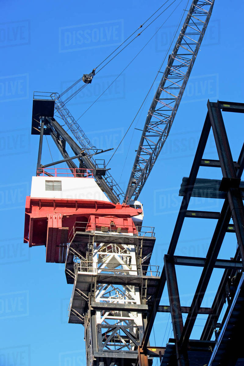 Low angle view of crane - Stock Photo - Dissolve