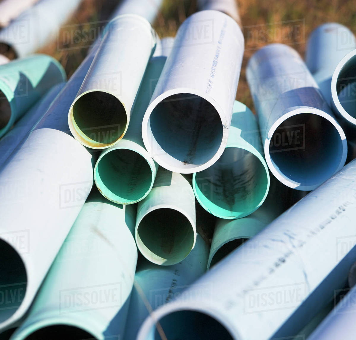 Stack of PVC piping - Royalty-free Stock Photo | Dissolve
