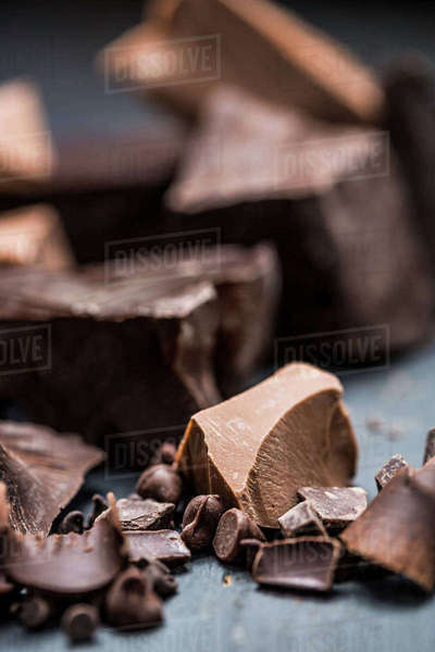 Close-up of chocolate pieces - Royalty-free Stock Photo | Dissolve