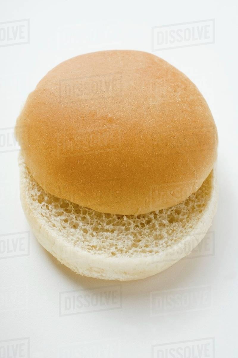 A hamburger bun, split - Stock Photo - Dissolve
