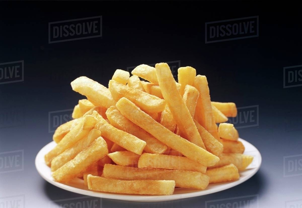 Chips on plate - Royalty-free Stock Photo | Dissolve