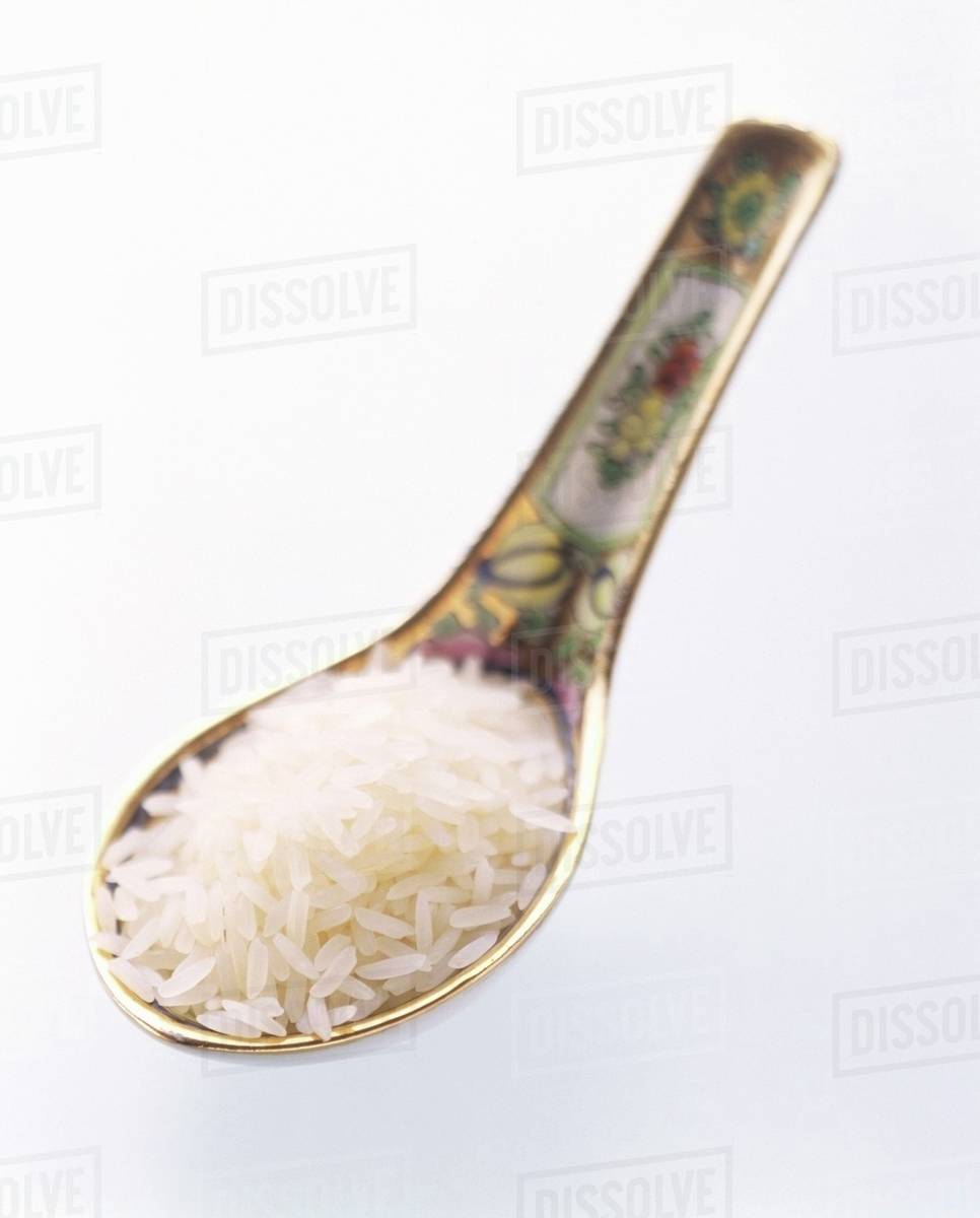A Spoonful of Uncooked Long Grain White Rice - Royalty-free Stock Photo ...