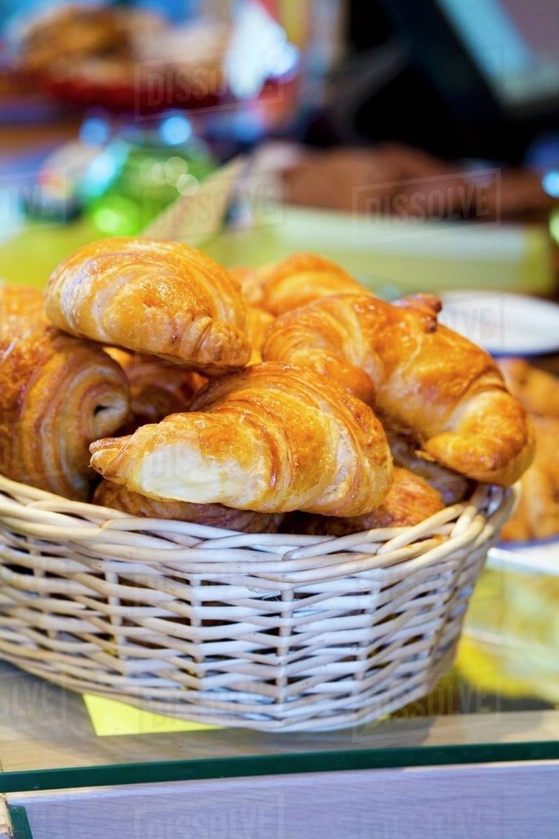 A basket of croissants - Royalty-free Stock Photo | Dissolve