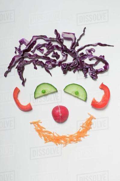 Amusing vegetable face - Royalty-free Stock Photo | Dissolve