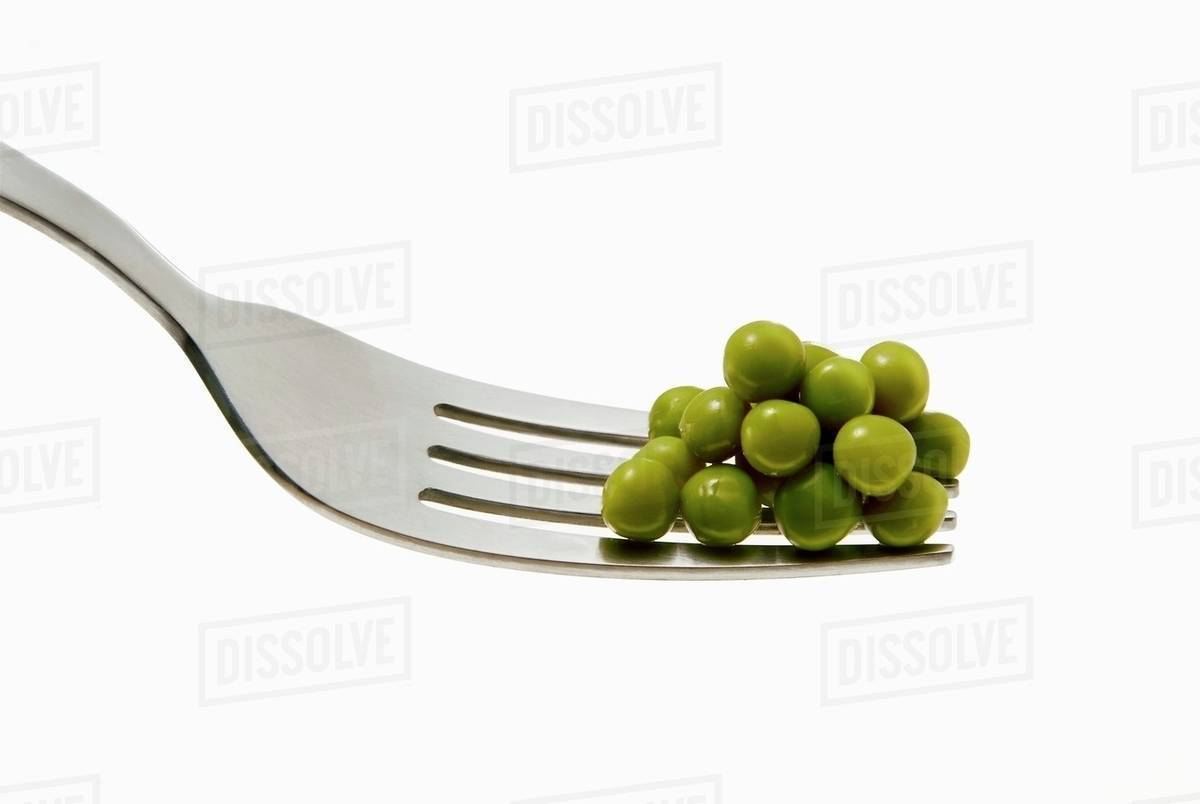 Peas on fork - Royalty-free Stock Photo | Dissolve