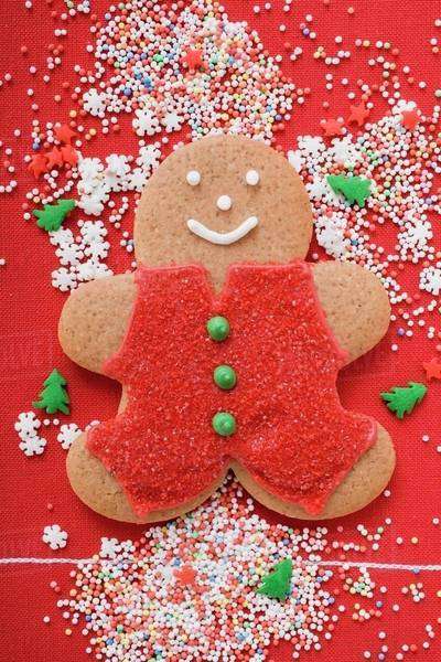 Gingerbread man surrounded by sprinkles - Royalty-free Stock Photo ...