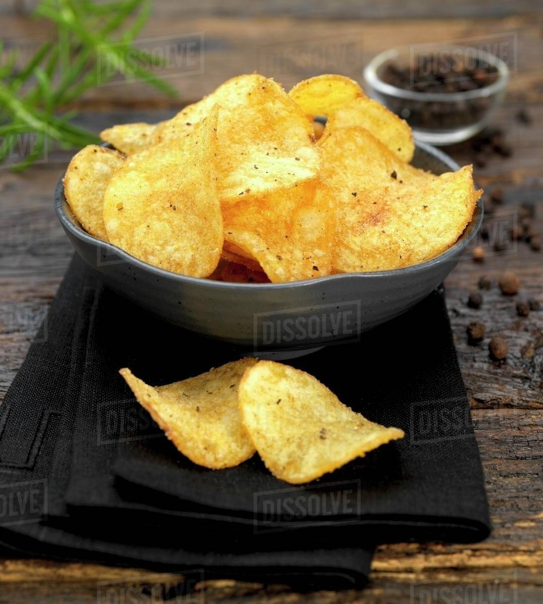 Handmade beef and peppercorn potato crisps - Royalty-free Stock Photo ...
