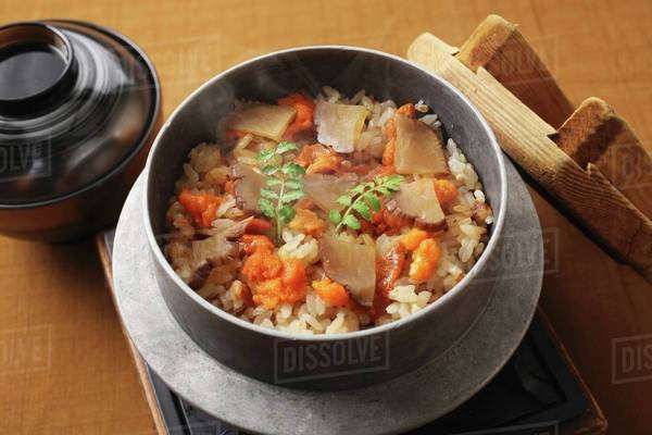 Kamameshi (traditional Japanese rice dish) - Royalty-free Stock Photo ...