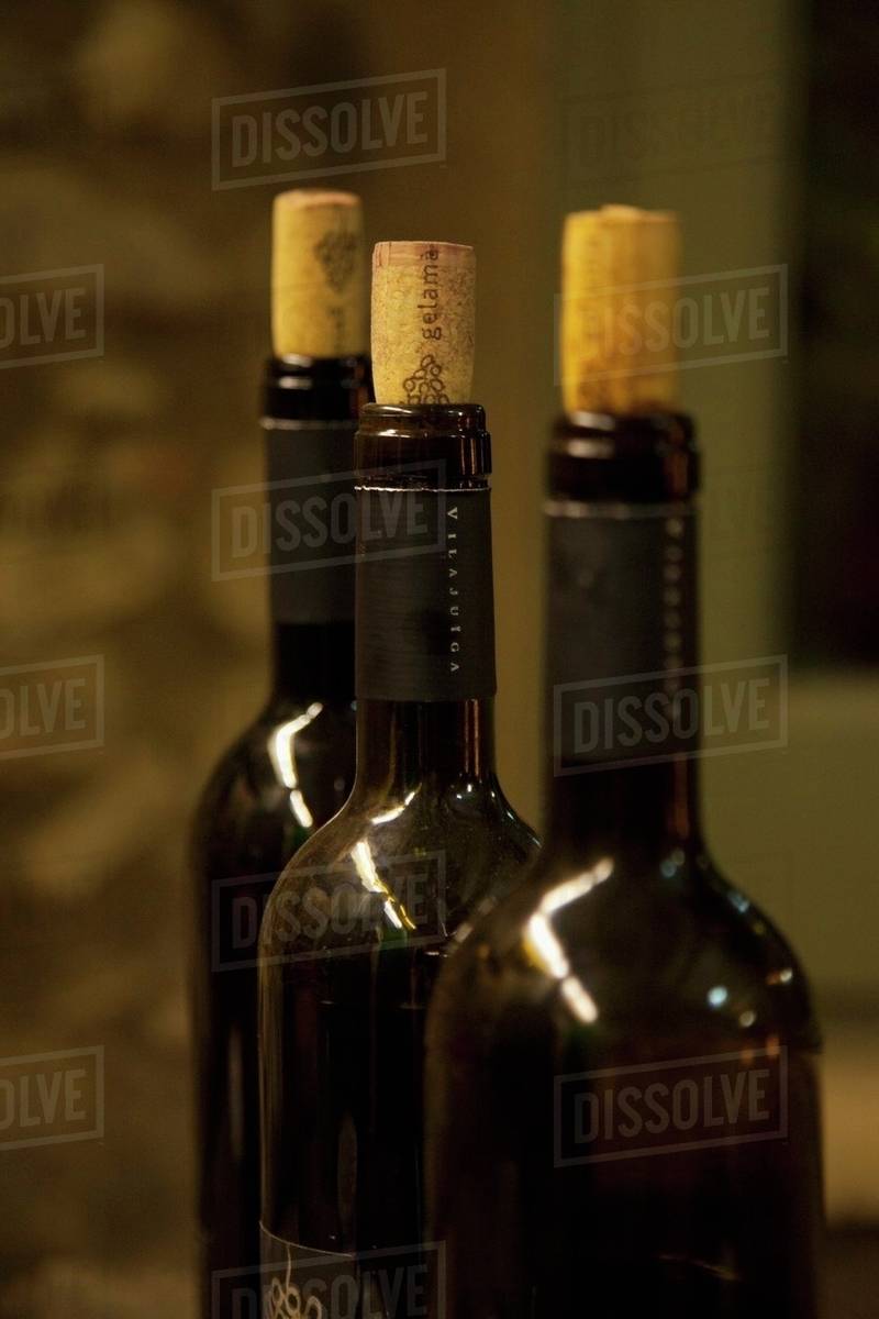 Bottles of red wine - Royalty-free Stock Photo | Dissolve