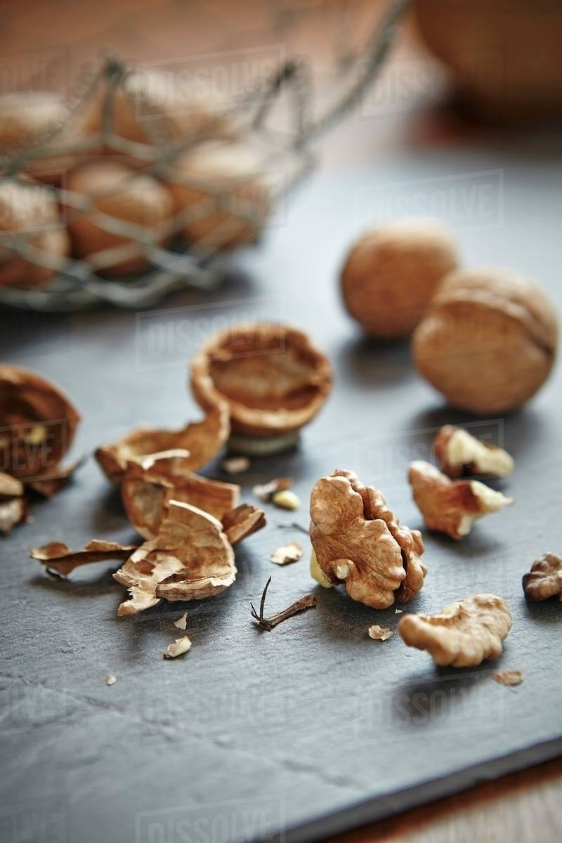 Cracked walnuts - Royalty-free Stock Photo | Dissolve