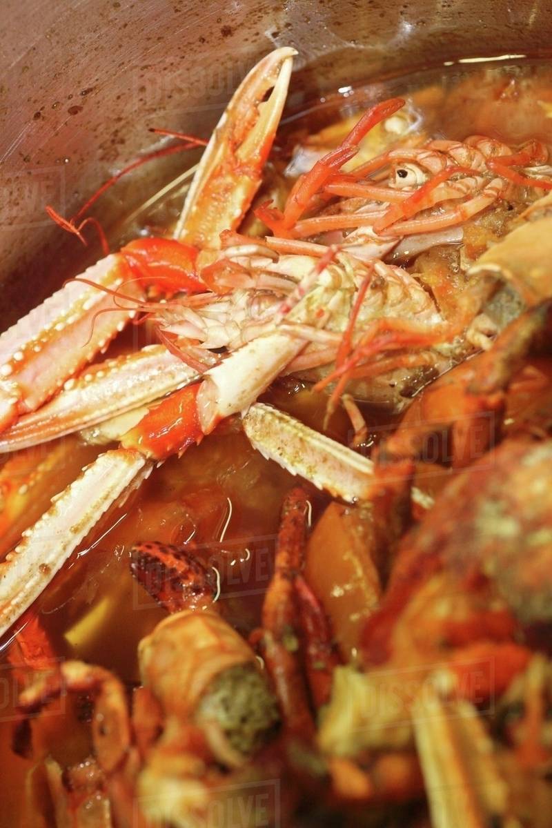 Cooking crustacean broth - Stock Photo - Dissolve