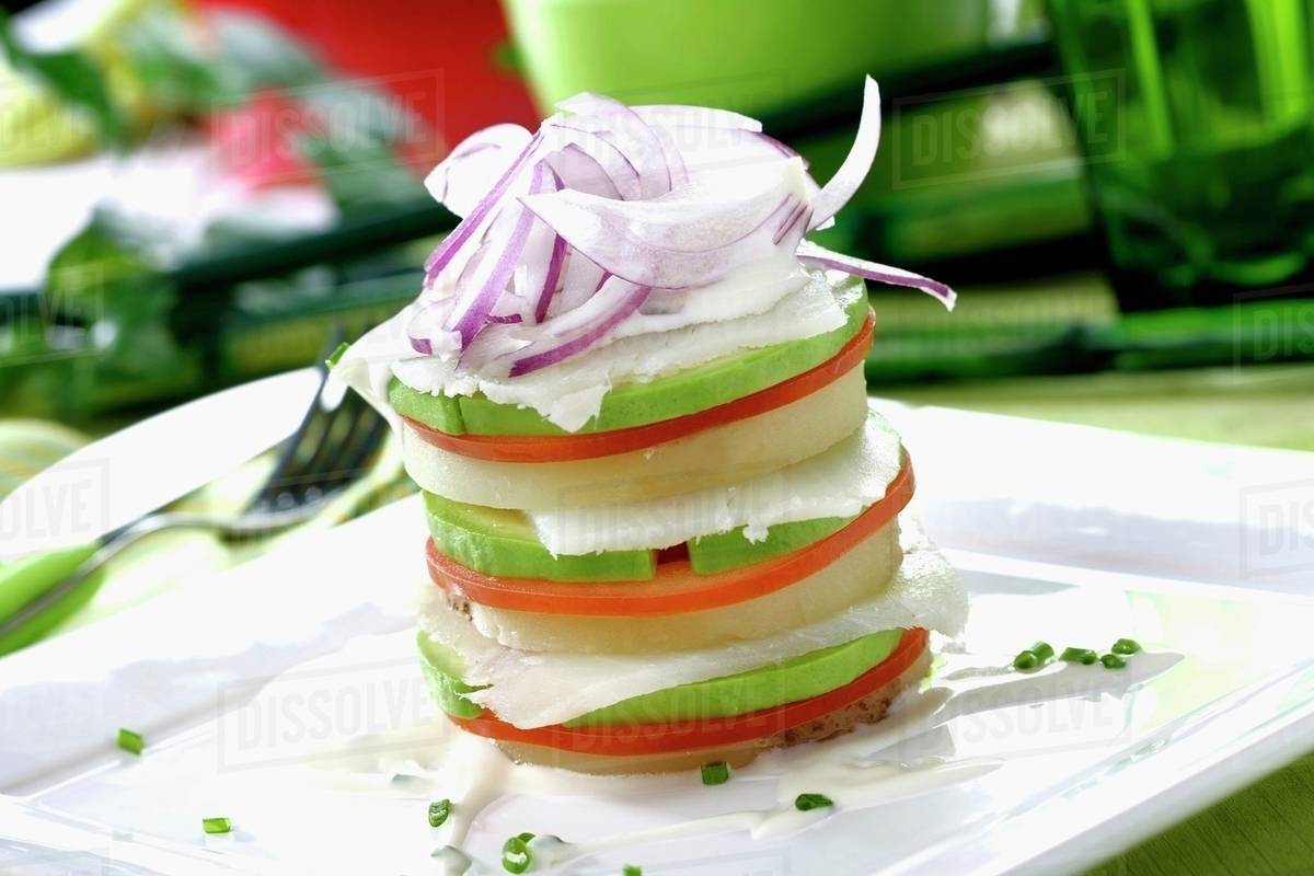Local Caption *** food;Napoleon;millefeuille;potatoes;vegetables ...