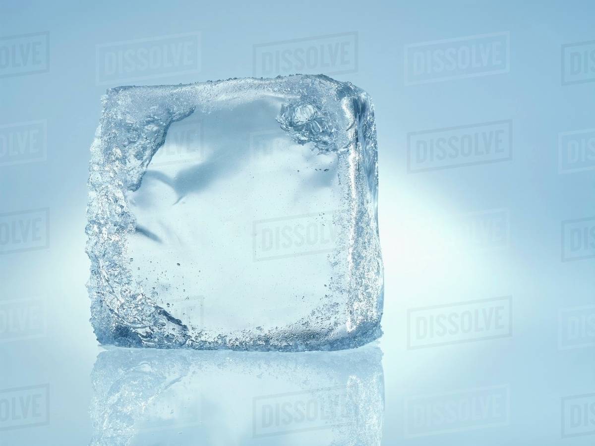 An ice cube (close-up) - Royalty-free Stock Photo | Dissolve