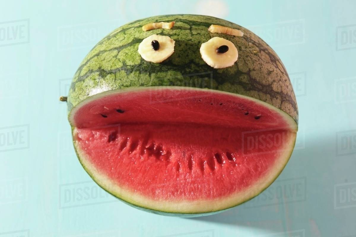 A watermelon face - Royalty-free Stock Photo | Dissolve