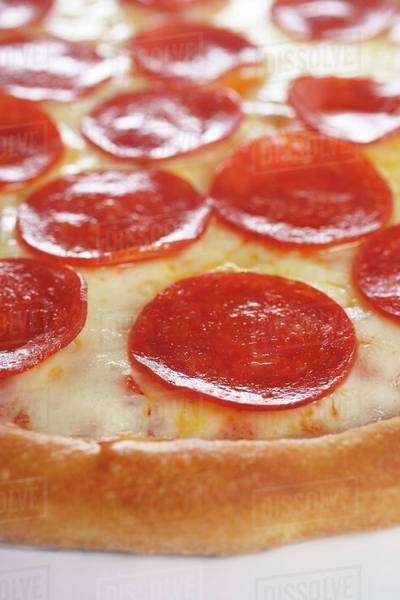 Pepperoni Pizza; Close Up - Royalty-free Stock Photo | Dissolve