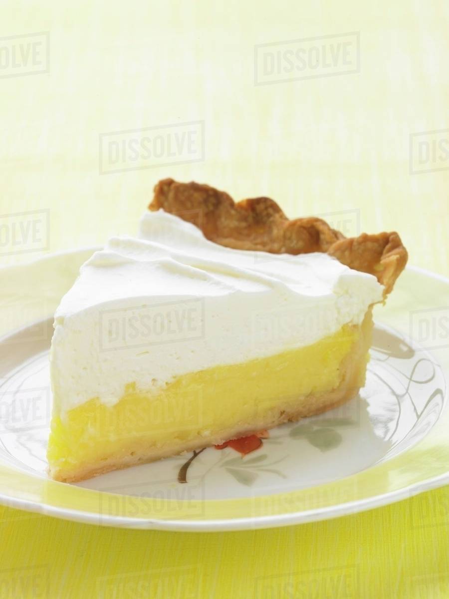 A slice of lemon meringue pie - Royalty-free Stock Photo | Dissolve