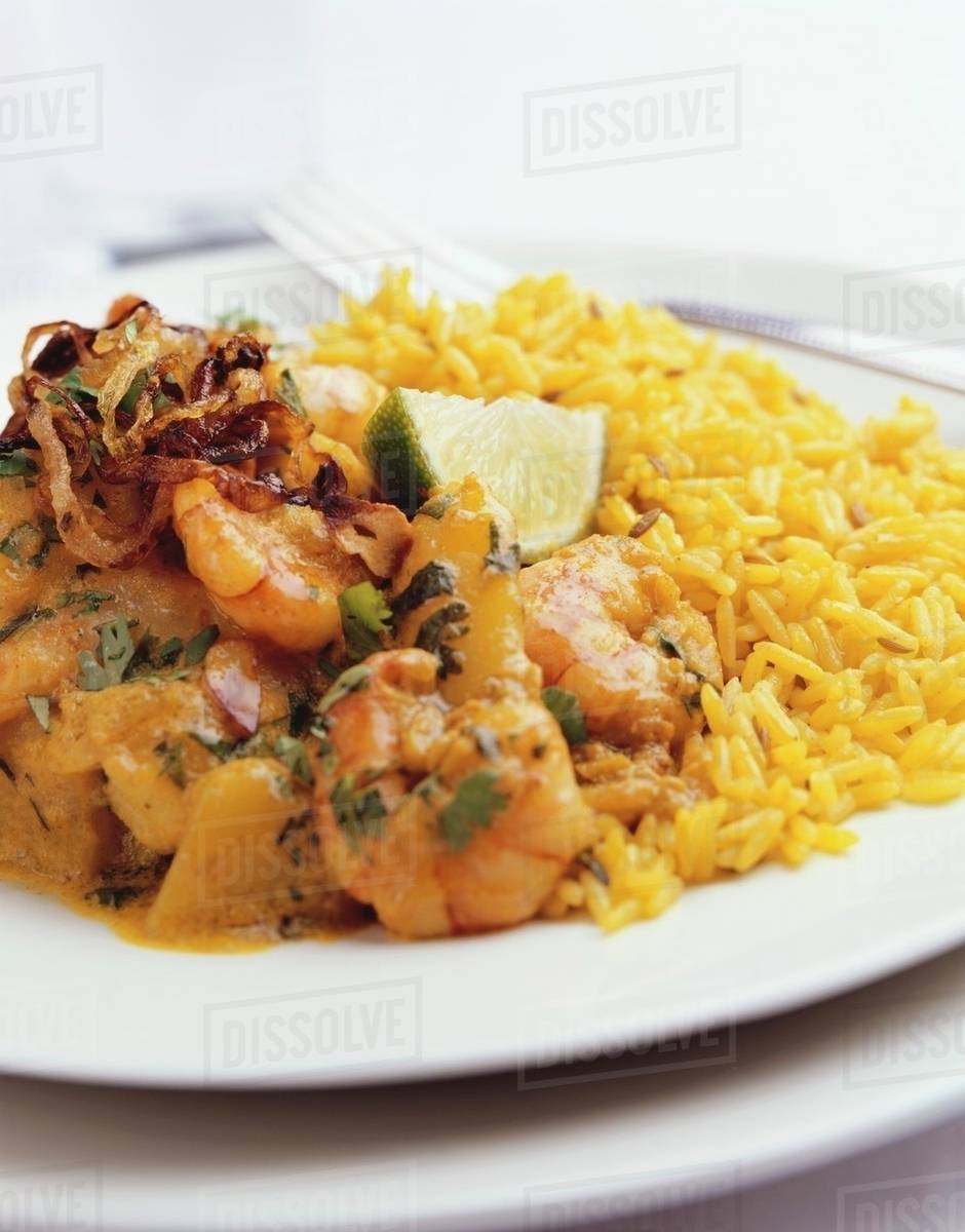 Prawn curry with rice - Royalty-free Stock Photo | Dissolve