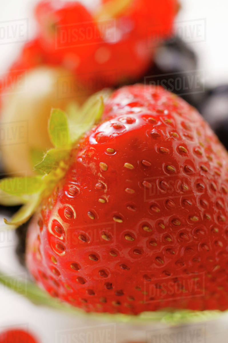 Fresh strawberry (close-up) - Royalty-free Stock Photo | Dissolve