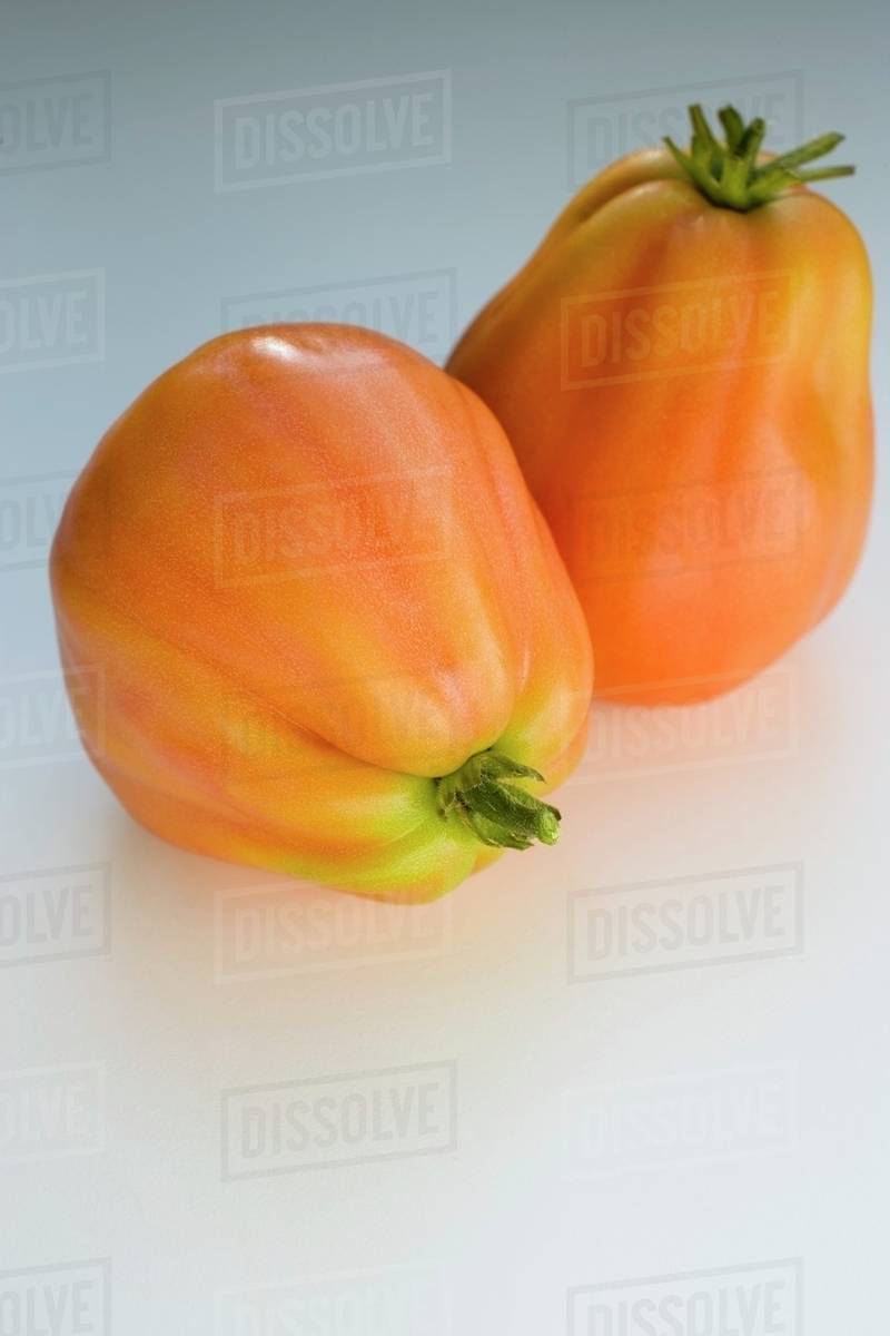 Two tomatoes - Stock Photo - Dissolve