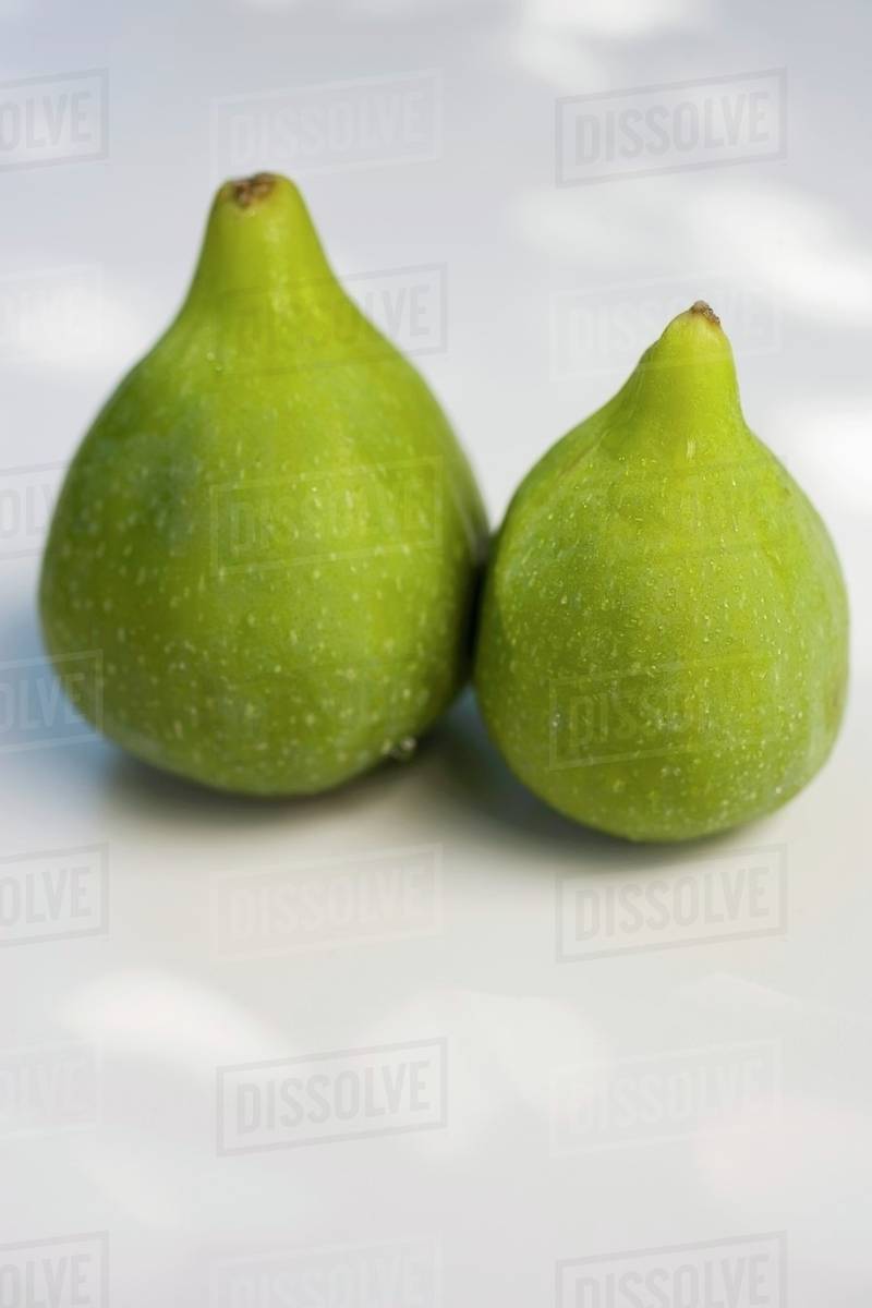 Two fresh green figs - Royalty-free Stock Photo | Dissolve