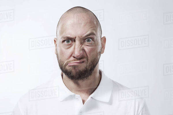 Angry man, portrait - Stock Photo - Dissolve