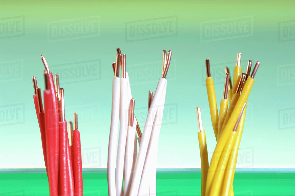 Electrical wires, close-up - Stock Photo - Dissolve