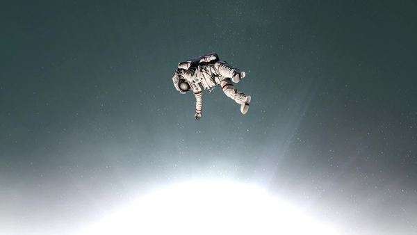 CG animation of astronaut floating in space - Stock Video Footage ...