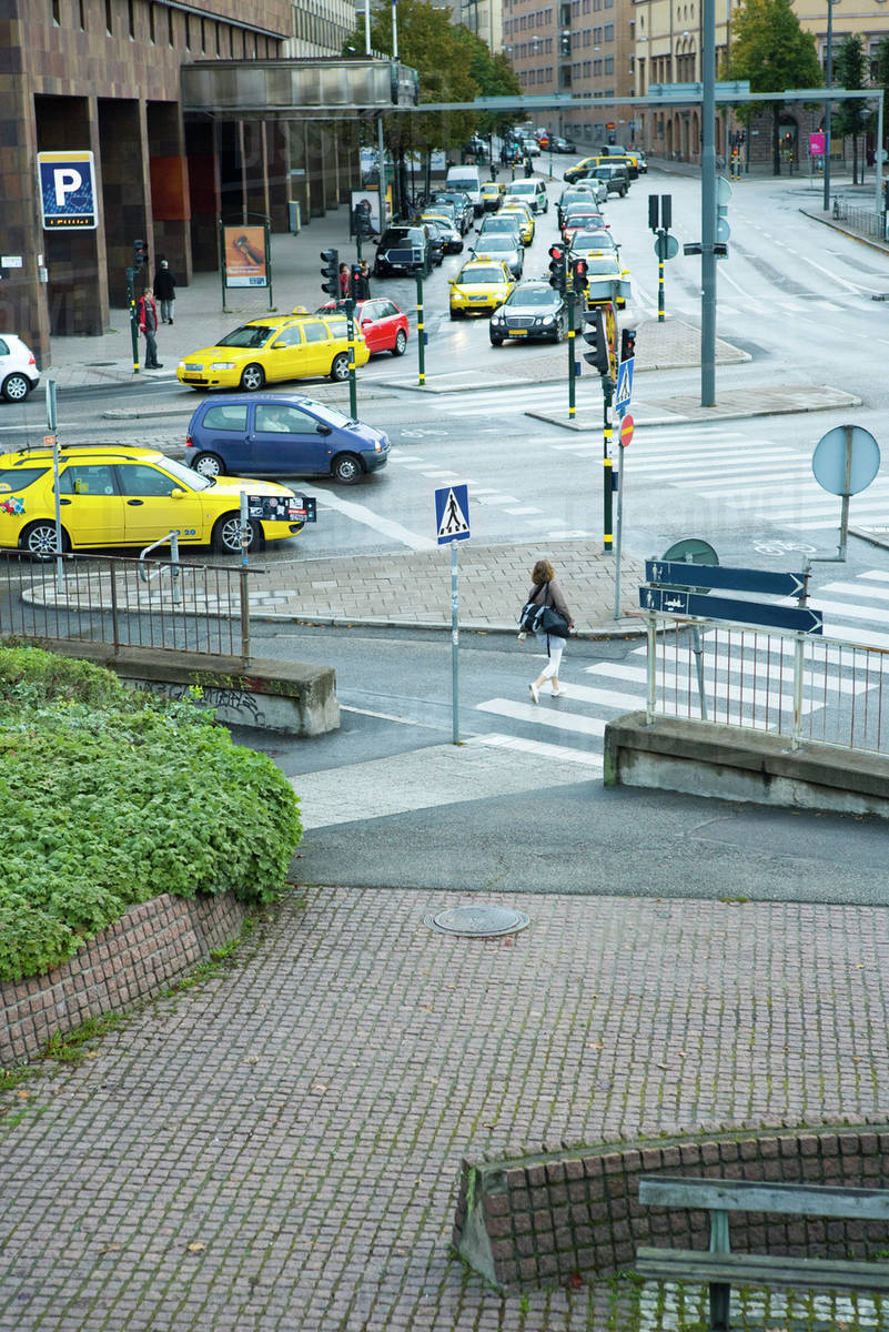 Sweden, Stockholm, busy intersection - Royalty-free Stock Photo | Dissolve